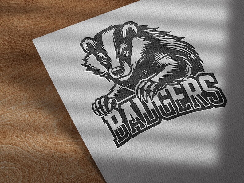 Badgers Sport Team Logo SVG, PNG, Dxf, Ai File | Baseball, Basketball ...