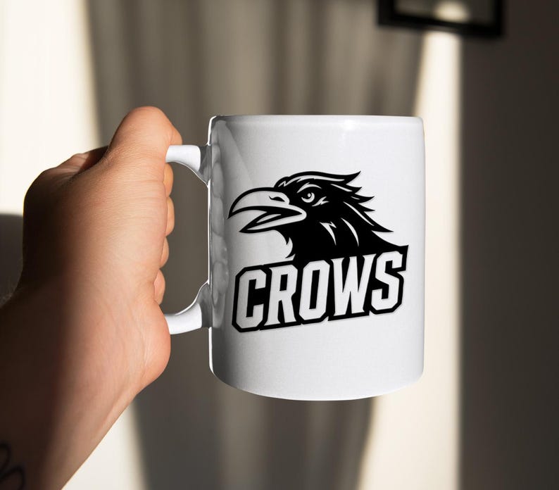 Crows School Sport Team Logo SVG, PNG, PDF, Ai, Dxf File Baseball ...