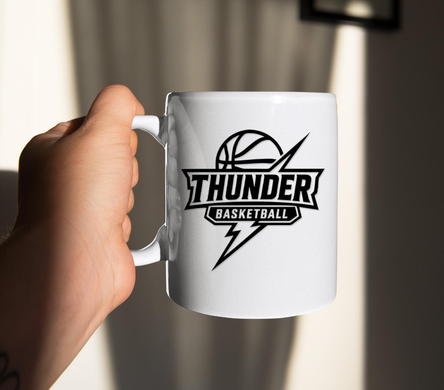 Thunder Basketball SVG, PNG, Dxf, Ai File | School Spirit T-shirt Svg ...