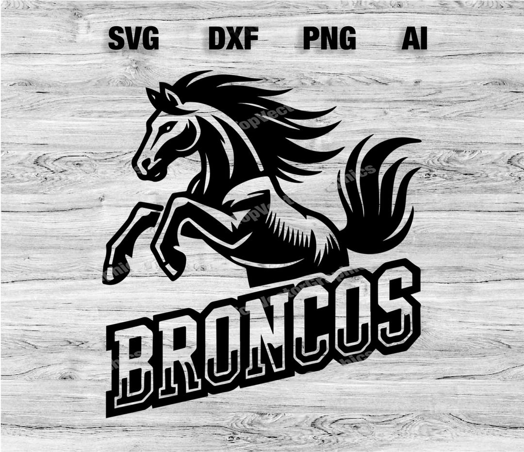 Broncos Sport Team Logo SVG, PNG, Dxf, Ai File | Baseball, Basketball ...
