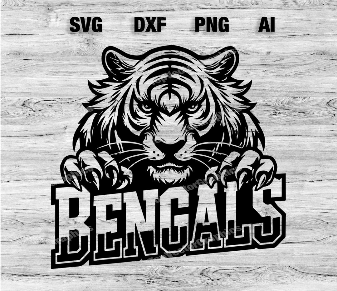 Bengals Sport Team Logo SVG, PNG, Dxf, Ai File | Baseball, Basketball ...