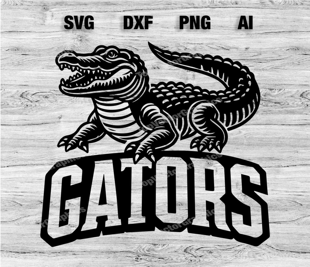 Gators Sports Team Logo SVG, PNG, Dxf, Ai File | Baseball, Basketball ...