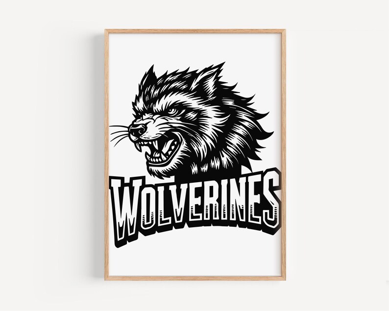 Wolverines Sport Team Logo SVG, PNG, Dxf, Ai File | Baseball ...
