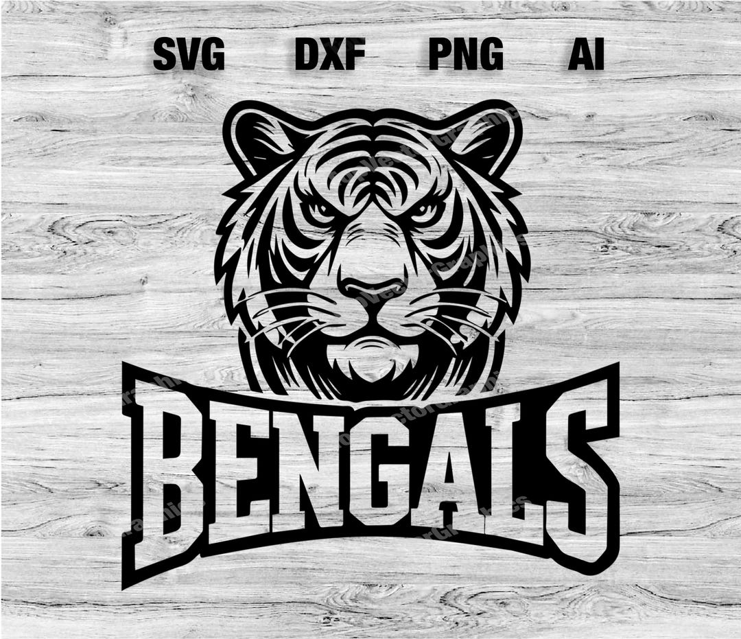 Bengals Sport Team Logo SVG, PNG, Dxf, Ai File | Baseball, Basketball ...