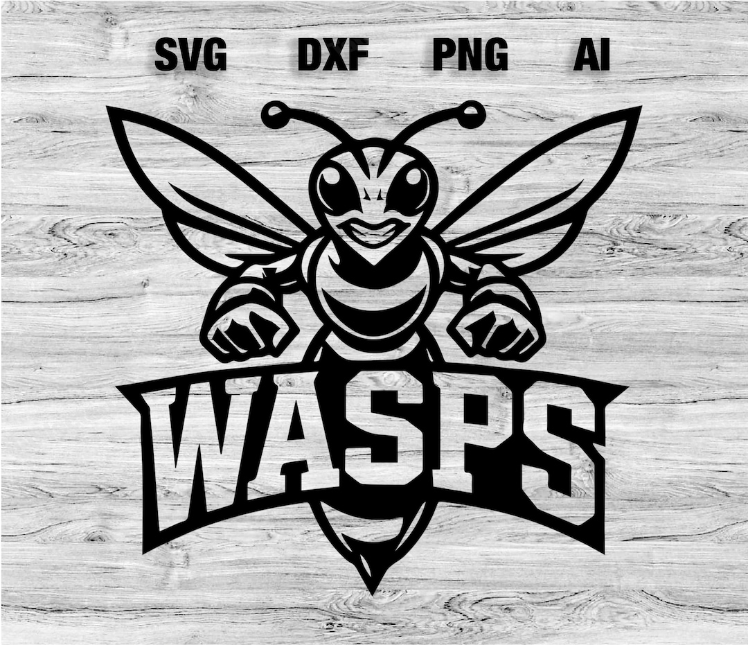 Wasps Sport Team Logo SVG, PNG, Dxf, Ai File | Baseball, Basketball ...