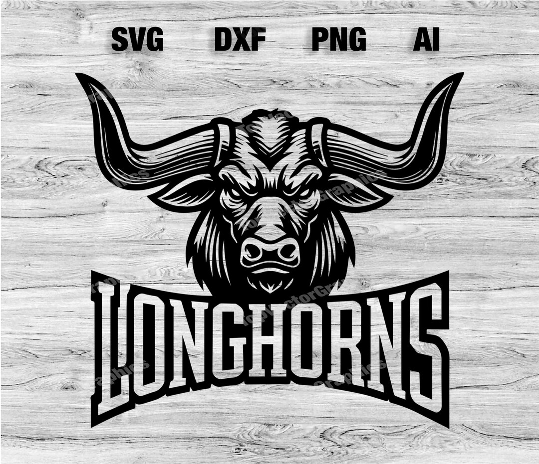 Longhorns Sport Team Logo SVG, PNG, Dxf, Ai File | Baseball, Basketball ...