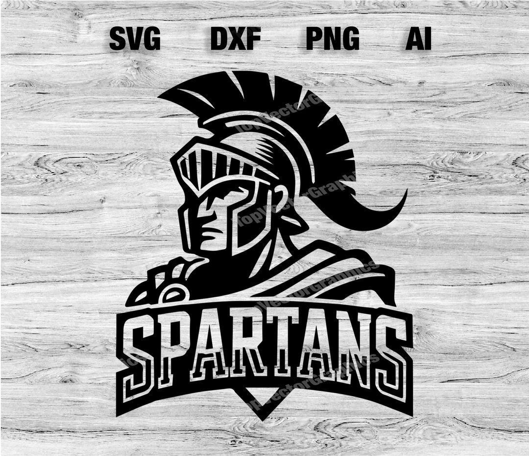 Spartans Sport Team Logo SVG, PNG, Dxf, Ai File | Baseball, Basketball ...