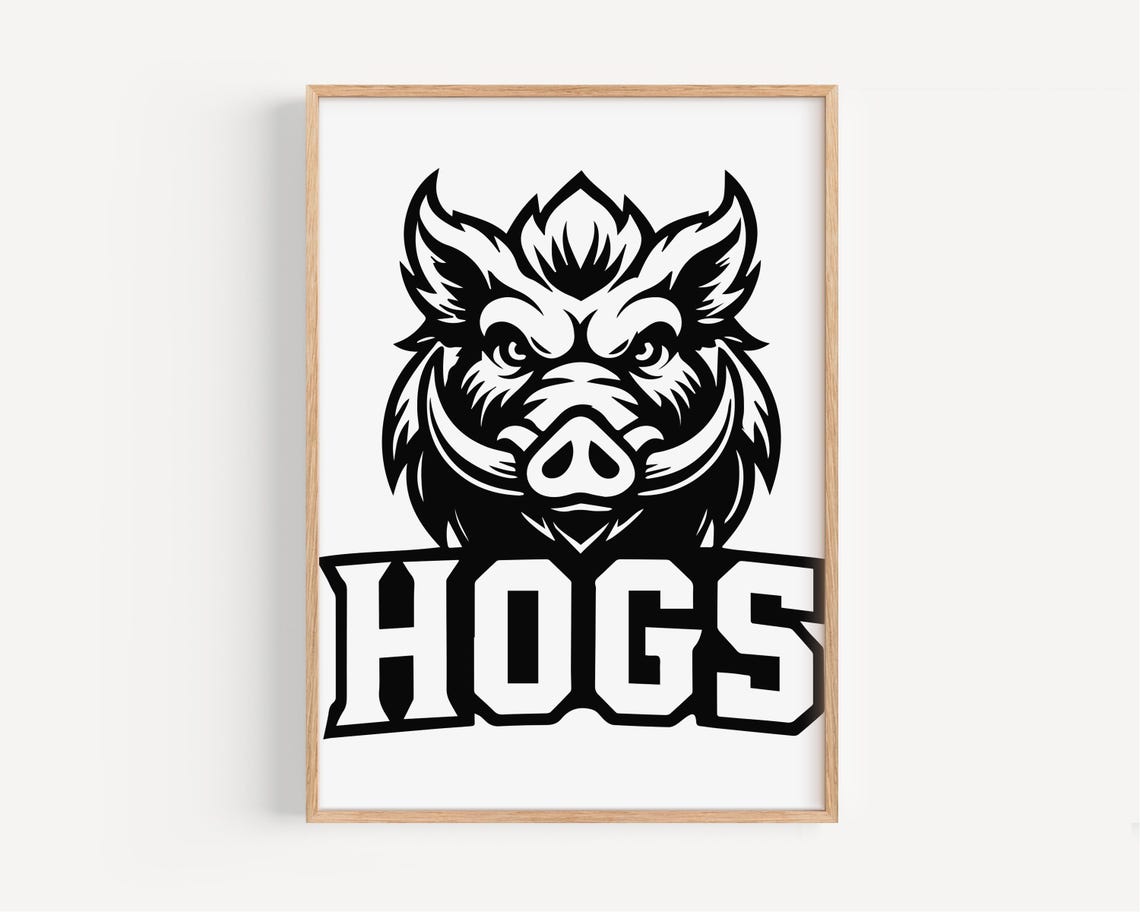Hogs Sport Team Logo SVG, PNG, Dxf, Ai File | Baseball, Basketball ...