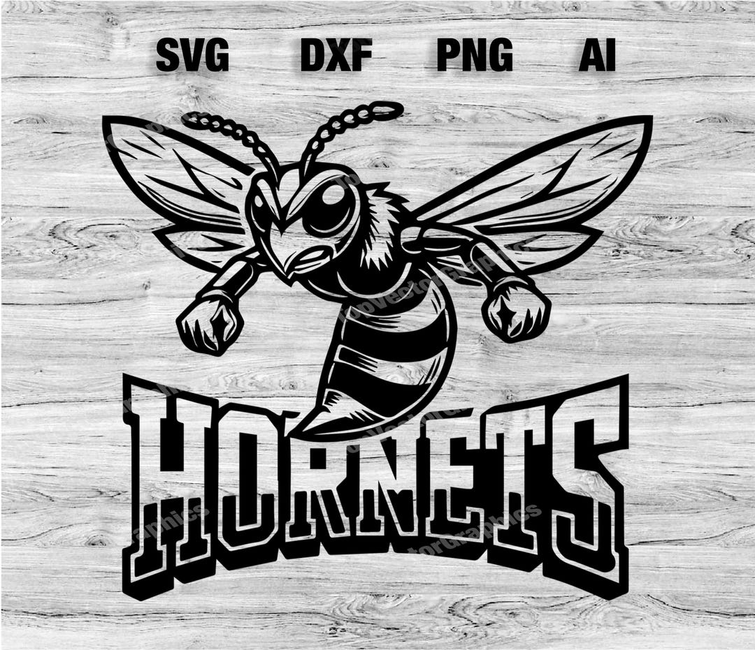 Hornets Sport Team Logo SVG, PNG, Dxf, Ai File | Baseball, Basketball ...