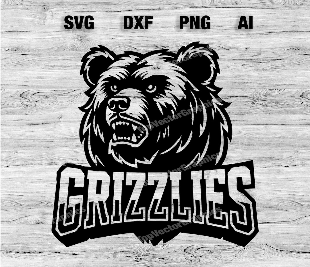 Grizzlies Sport Team Logo SVG, PNG, Dxf, Ai File | Baseball, Basketball ...