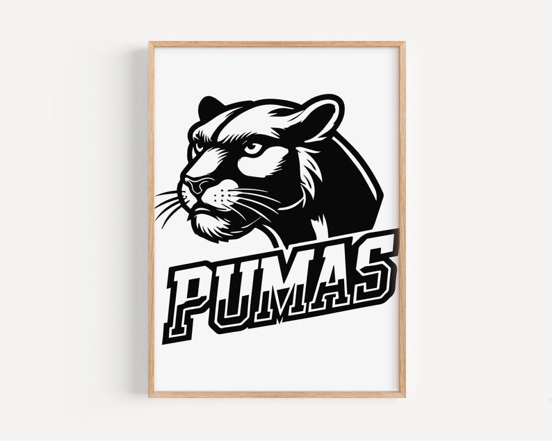 Pumas Sport Team Logo SVG, PNG, Dxf, Ai File | Baseball, Basketball ...
