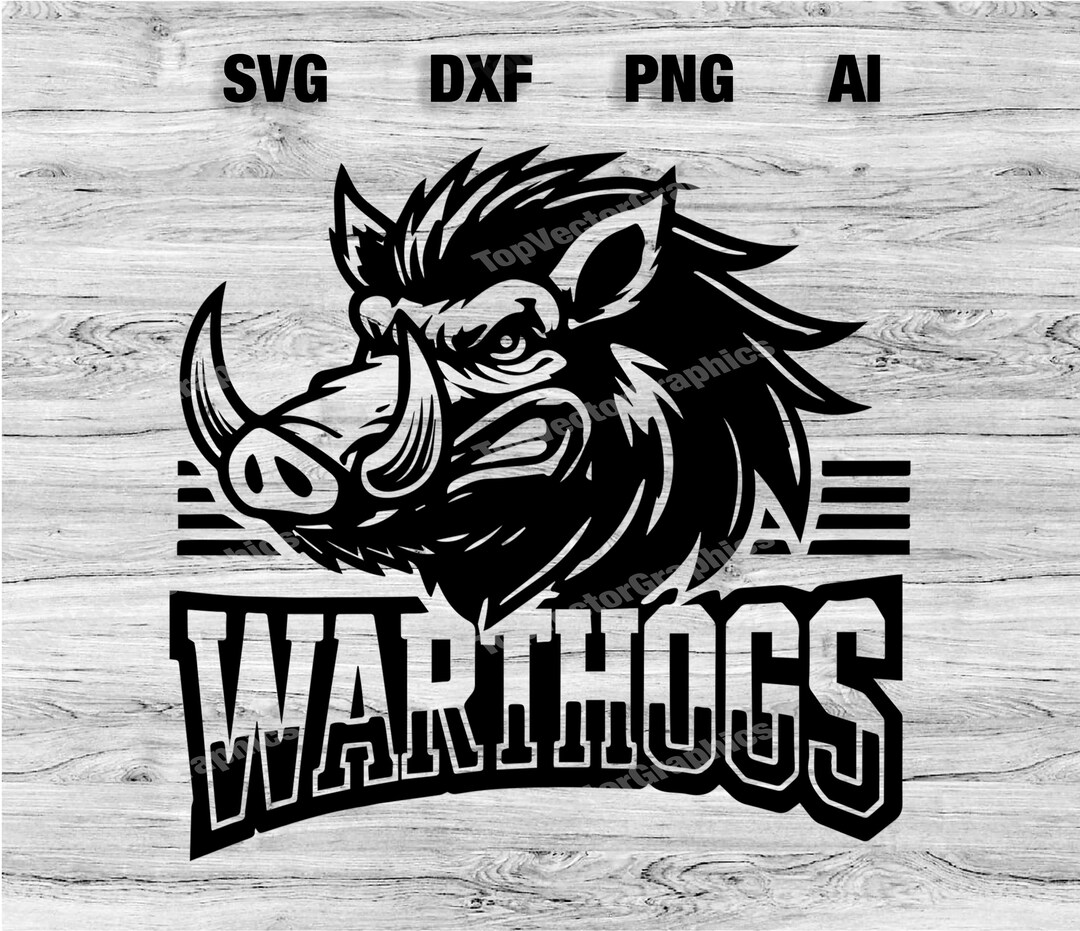 Warthogs Sport Team Logo SVG, PNG, Dxf, Ai File | Baseball, Basketball ...