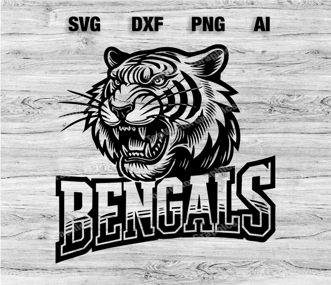 Bengals Sport Team Logo SVG, PNG, Dxf, Ai File | Baseball, Basketball ...