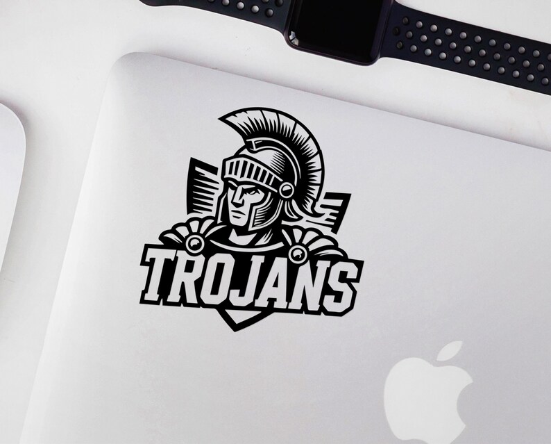 Trojans Sports Team Logo SVG, PNG, Dxf, Ai File | Baseball, Basketball ...