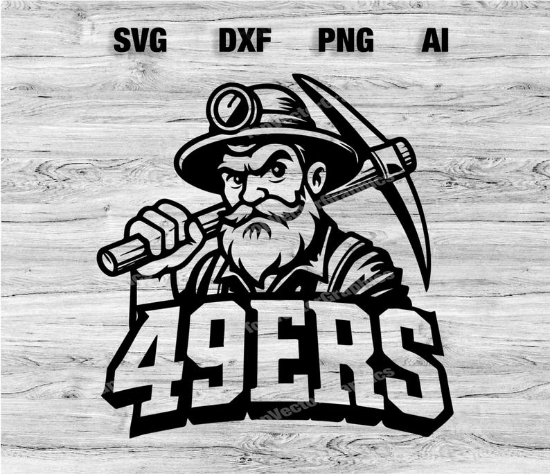 49ers Sports Team Logo SVG, PNG, Dxf, Ai File | Baseball, Basketball ...
