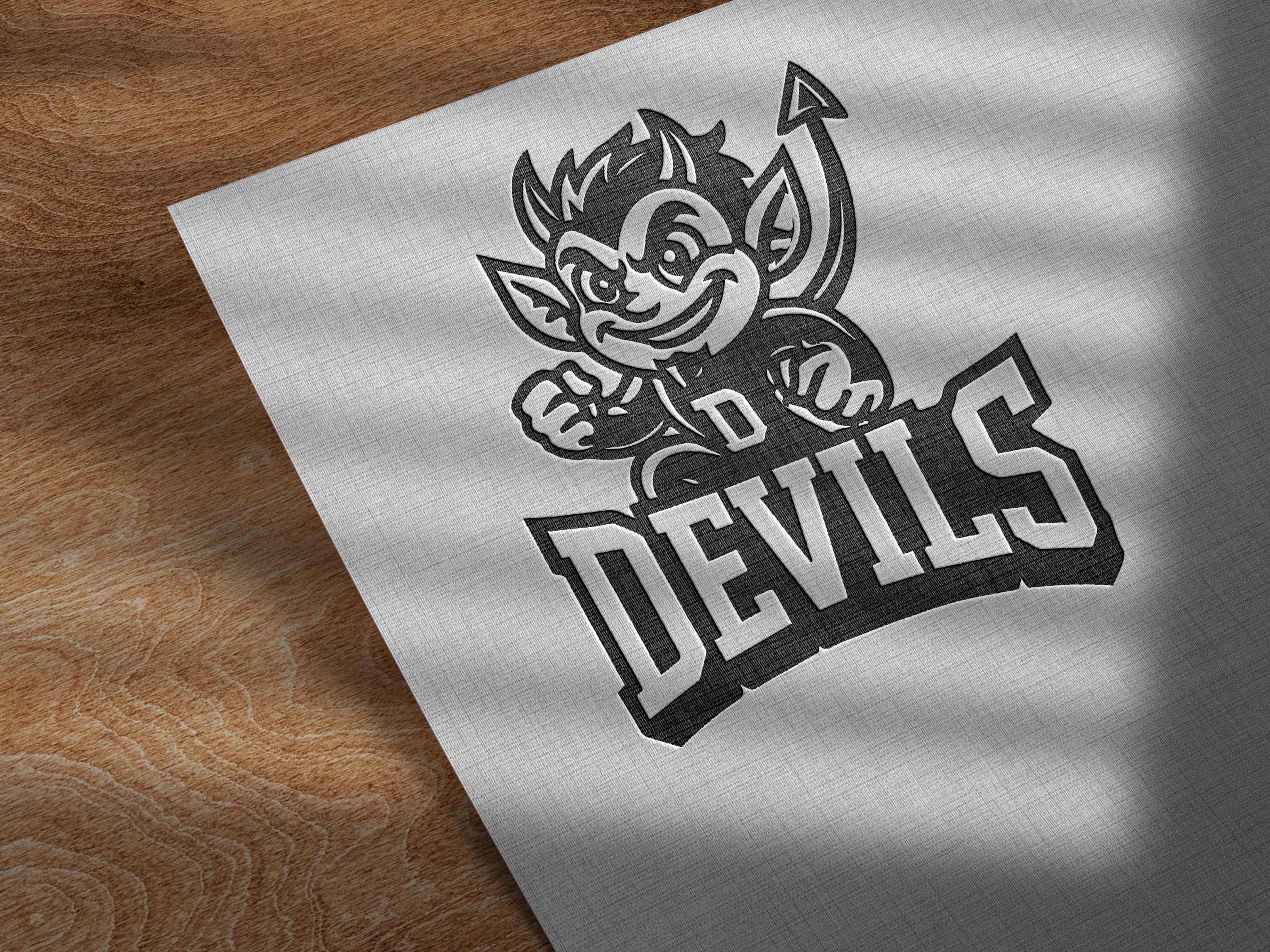 Devils Sport Team Logo SVG, PNG, Dxf, Ai File | Baseball, Basketball ...