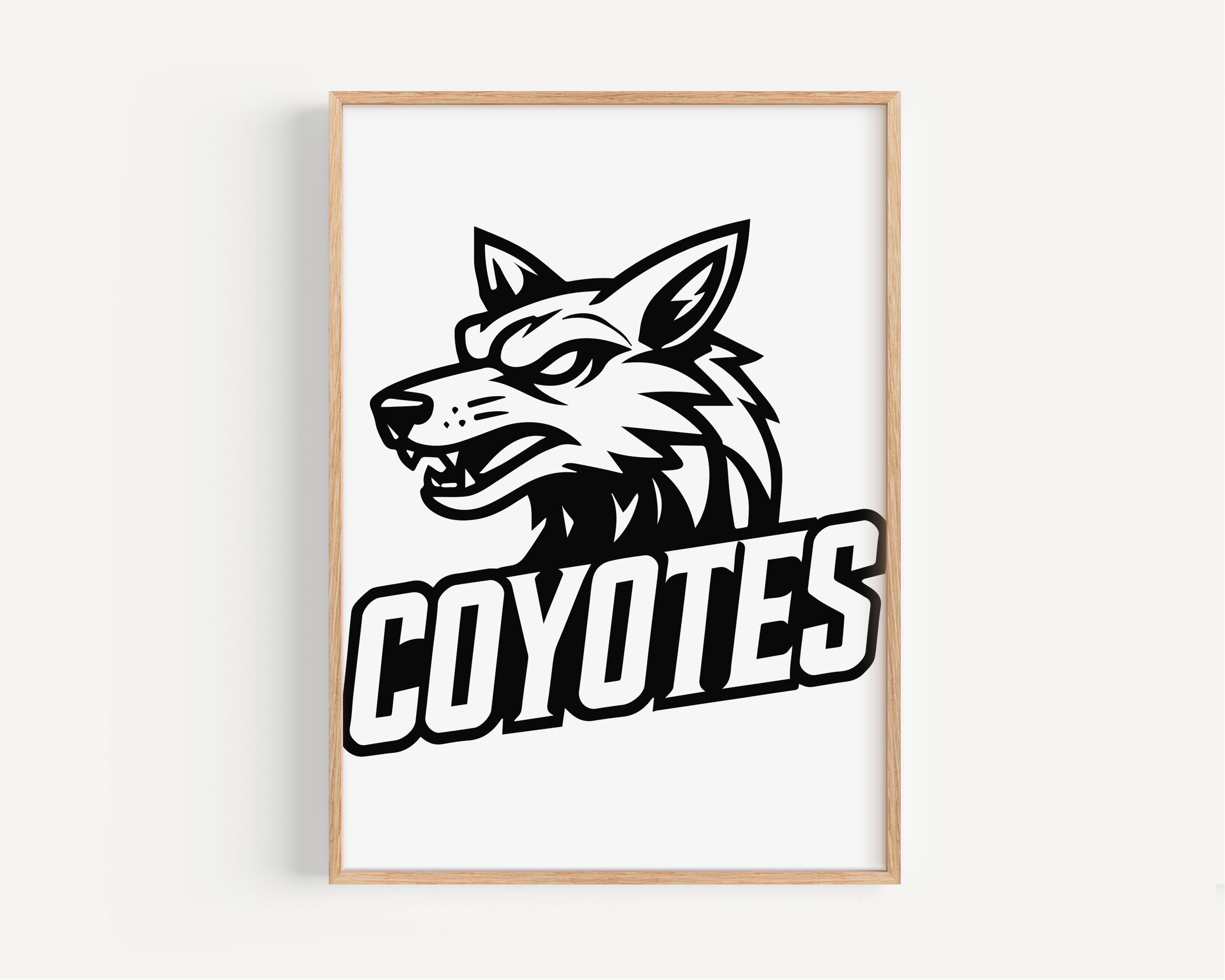 Coyotes Sports Team Logo SVG, PNG, Dxf, Ai File | Baseball, Basketball ...