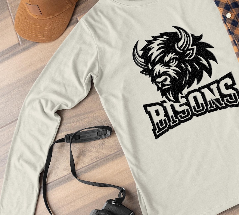 Bisons Sport Team Logo SVG, PNG, Dxf, Ai File | Baseball, Basketball ...