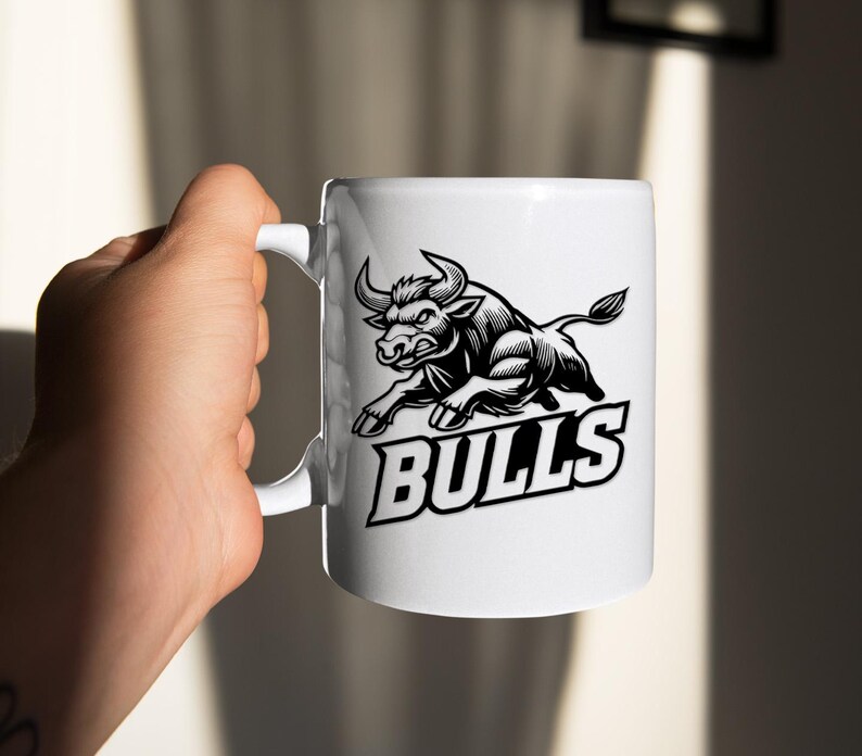 Bulls School Sport Team Logo SVG, PNG, PDF, Ai, Dxf File Baseball ...
