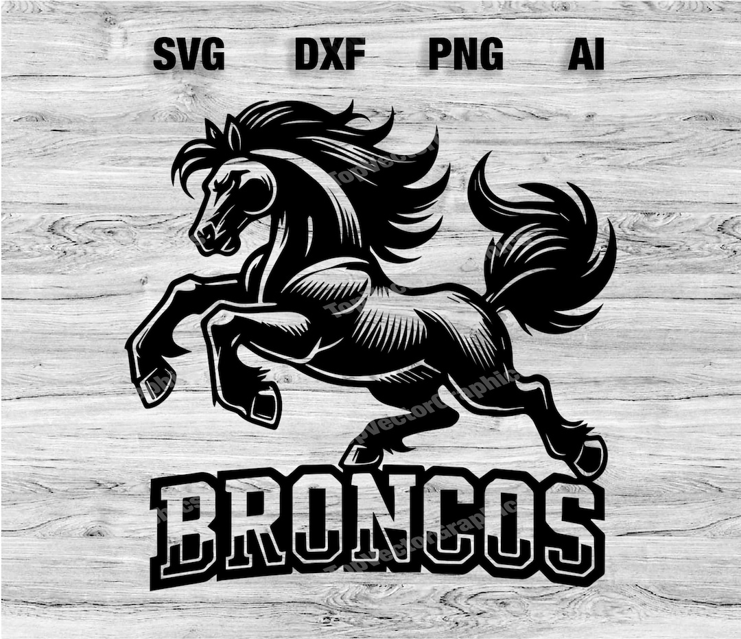 Broncos Sport Team Logo SVG, PNG, Dxf, Ai File | Baseball, Basketball ...