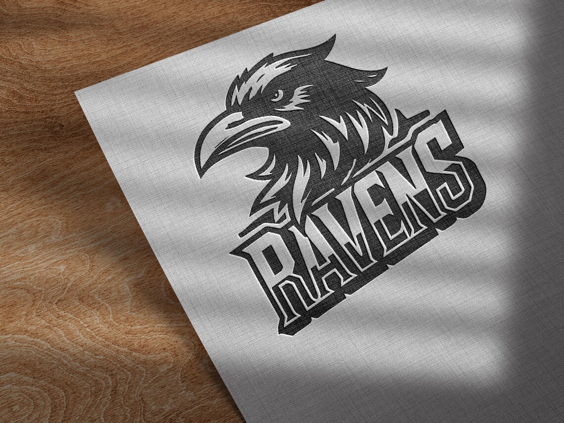 Ravens School Sport Team Logo SVG, PNG, PDF, Ai, Dxf File Baseball ...