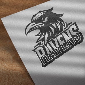 Ravens School Sport Team Logo SVG, PNG, PDF, Ai, Dxf File Baseball ...