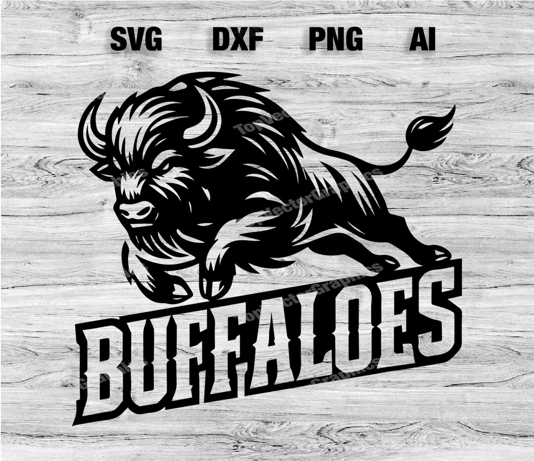 Buffaloes Sport Team Logo SVG, PNG, Dxf, Ai File | Baseball, Basketball ...