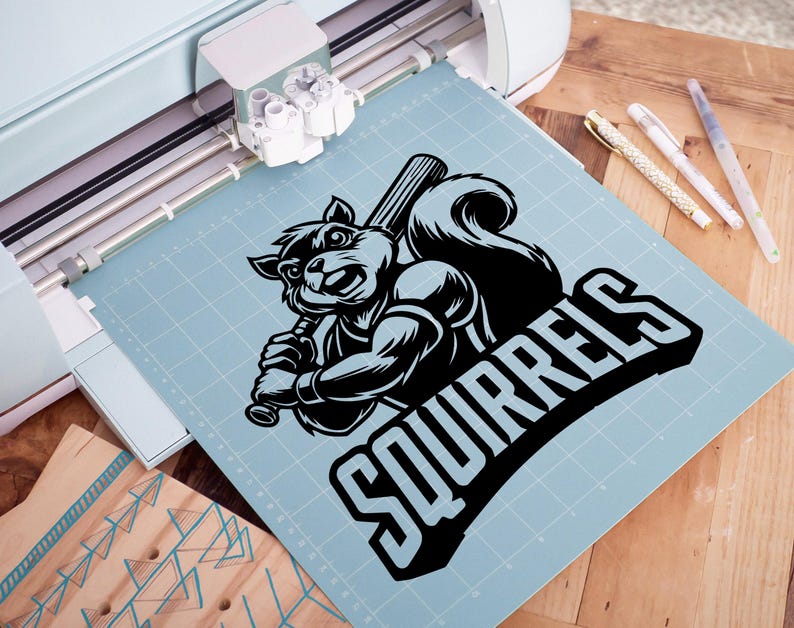 Baseball Squirrels Sports Team Logo SVG, PNG, Dxf, Ai File | Baseball ...