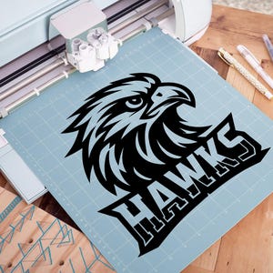 Hawks Sport Team Logo SVG, PNG, Dxf, Ai File | Baseball, Basketball ...