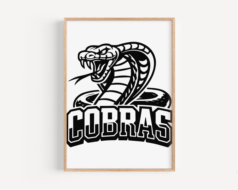 Cobras Sport Team Logo SVG, PNG, Dxf, Ai File | Baseball, Basketball ...