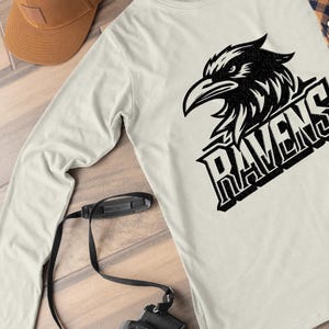 Ravens School Sport Team Logo SVG, PNG, PDF, Ai, Dxf File Baseball ...