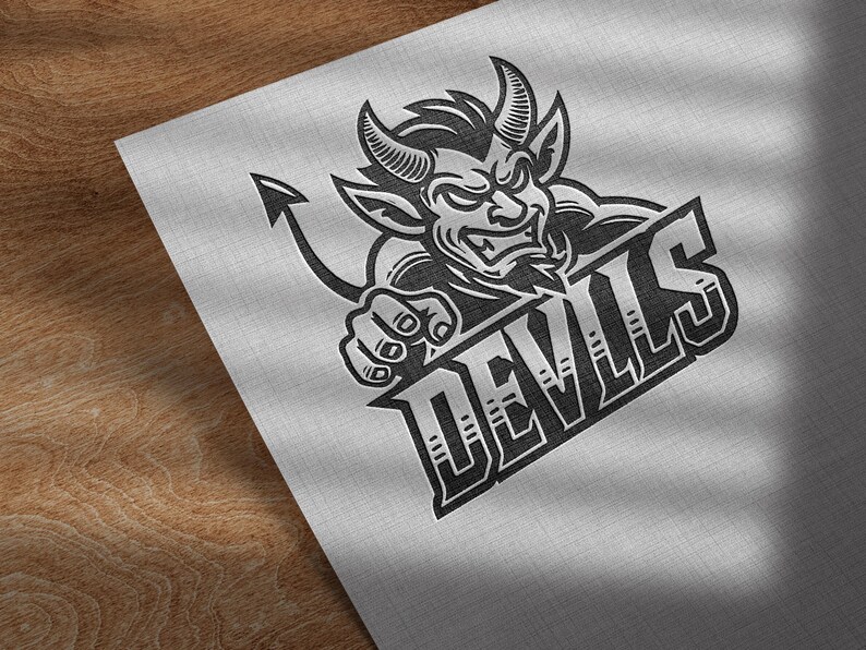 Devils Sport Team Logo SVG, PNG, Dxf, Ai File | Baseball, Basketball ...