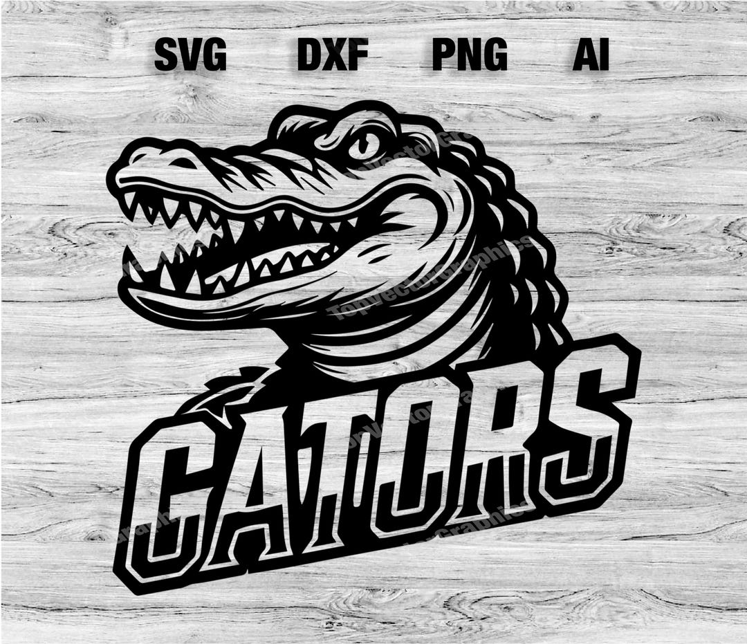 Gators Sports Team Logo SVG, PNG, Dxf, Ai File | Baseball, Basketball ...