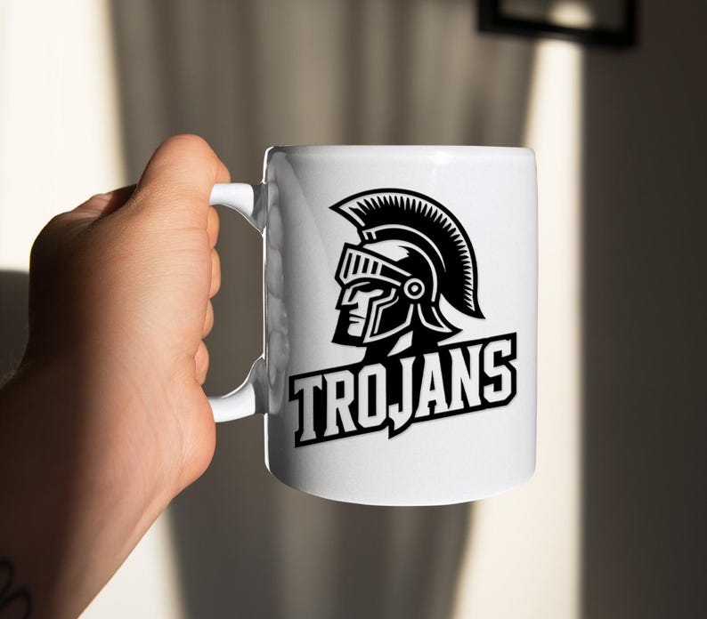 Trojans Sports Team Logo SVG, PNG, Dxf, Ai File | Baseball, Basketball ...