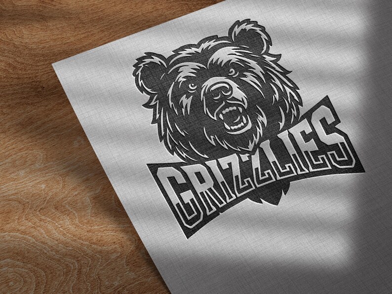 Grizzlies Sport Team Logo SVG, PNG, Dxf, Ai File | Baseball, Basketball ...