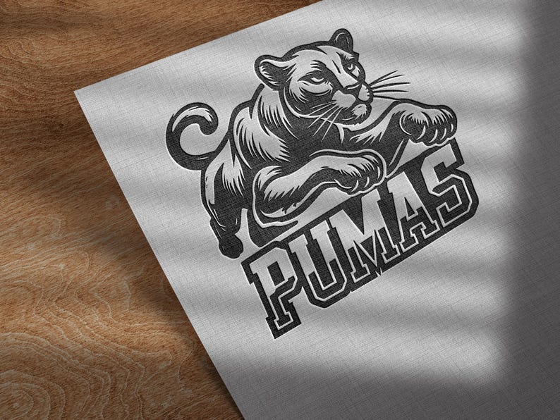 Pumas Sport Team Logo SVG, PNG, Dxf, Ai File | Baseball, Basketball ...