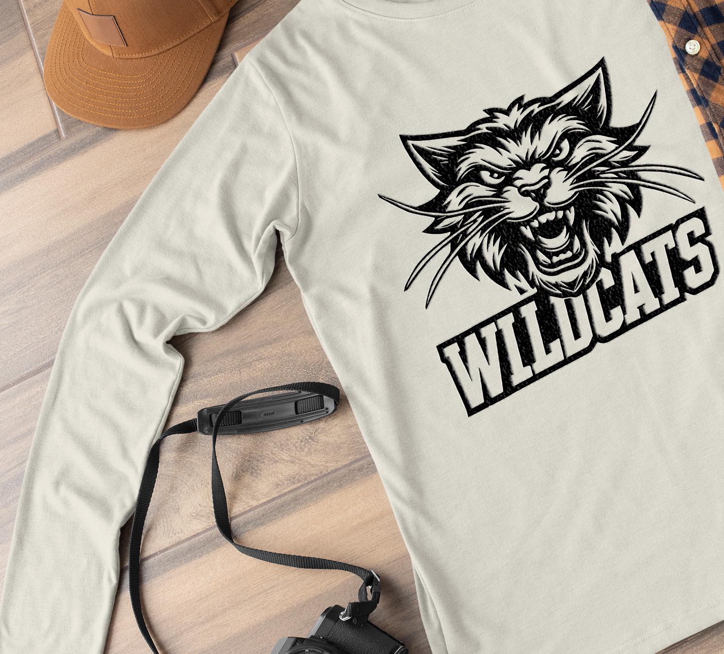 Wildcats School Sport Team Logo SVG, PNG, PDF, Ai, Dxf File Baseball ...
