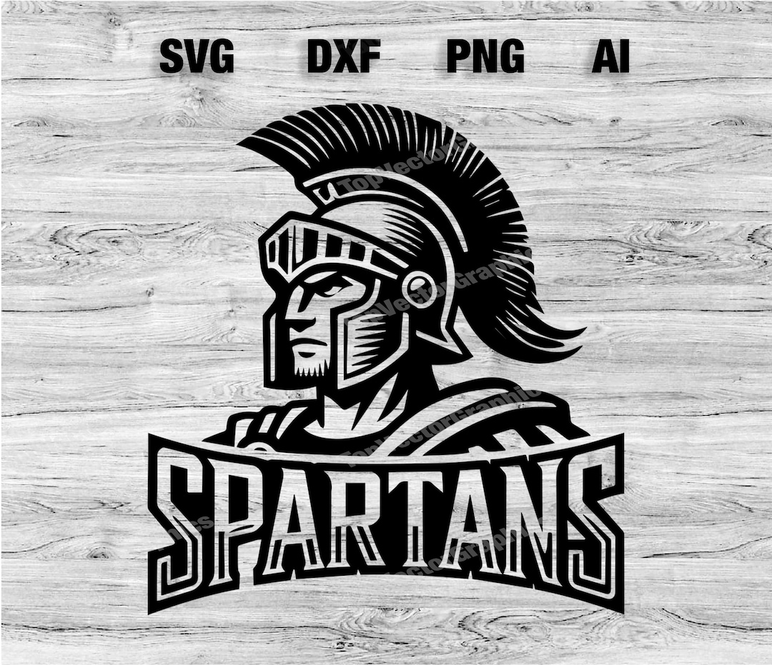 Spartans Sport Team Logo SVG, PNG, Dxf, Ai File | Baseball, Basketball ...