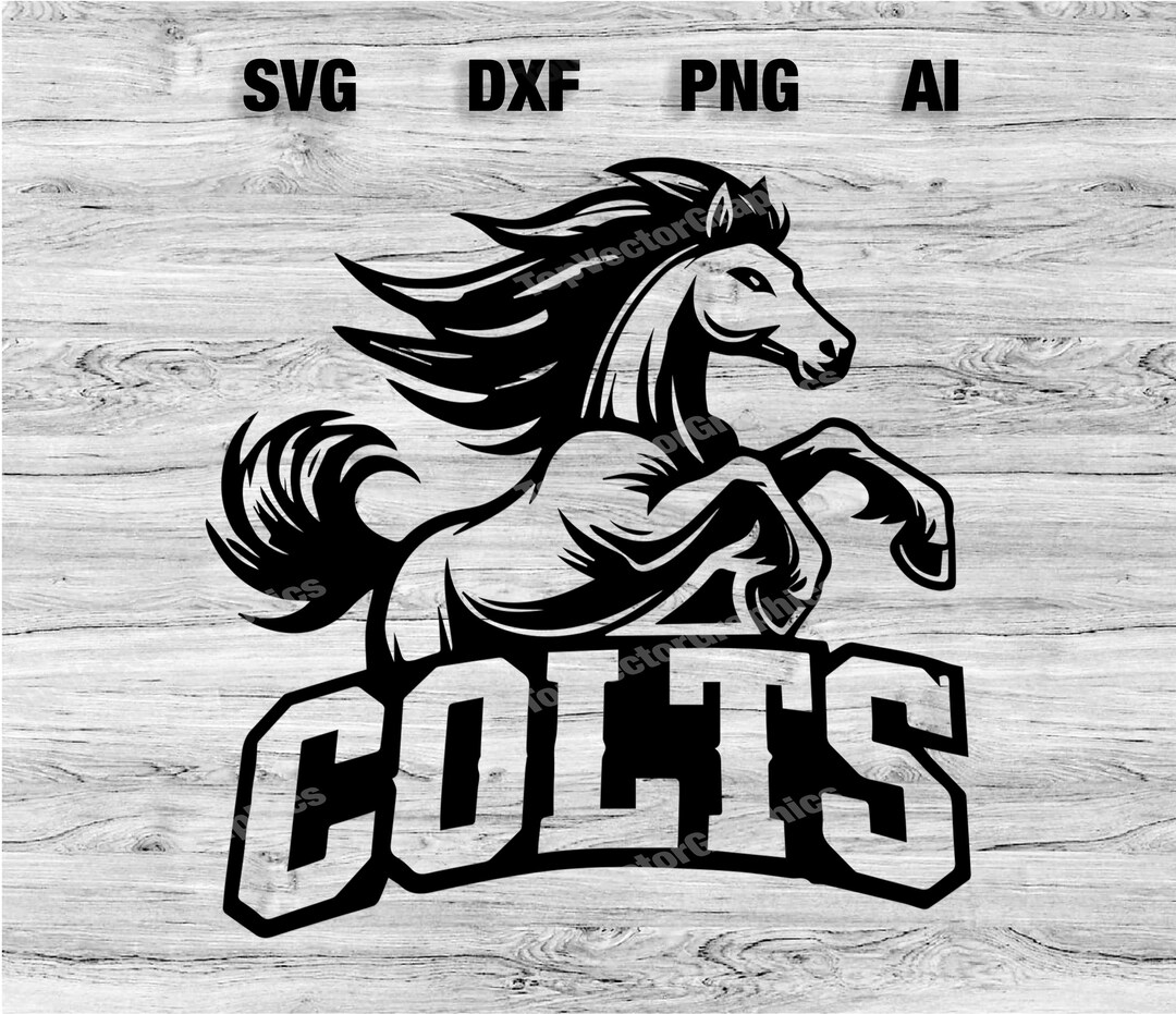 Colts School Sport Team Logo SVG, PNG, PDF, Ai, Dxf File Baseball ...