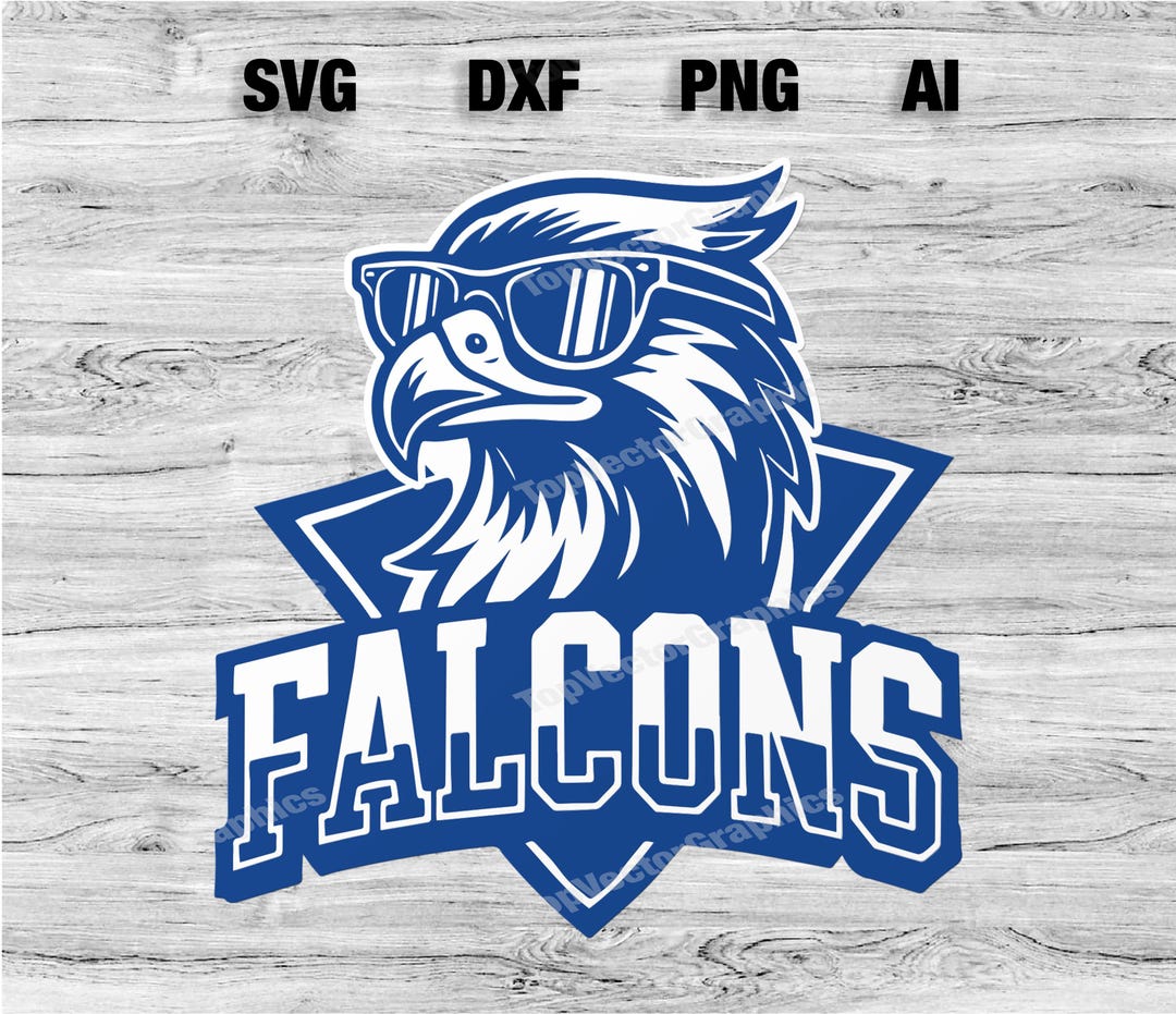 Falcons Sports Team Logo SVG, PNG, Dxf, Ai File | Baseball, Basketball ...
