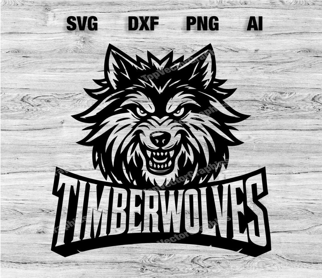 Timberwolves Sport Team Logo SVG, PNG, Dxf, Ai File | Baseball ...
