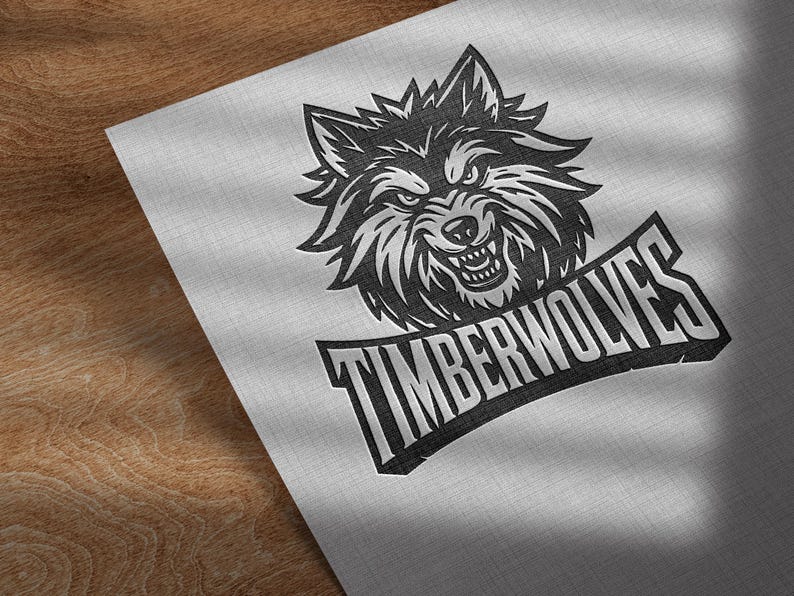 Timberwolves Sport Team Logo SVG, PNG, Dxf, Ai File | Baseball ...