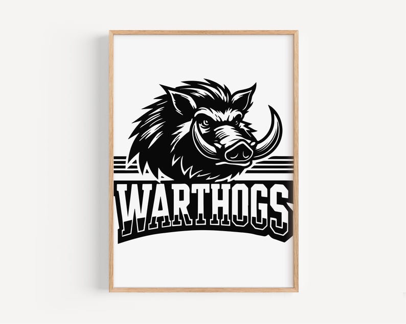 Warthogs Sport Team Logo SVG, PNG, Dxf, Ai File | Baseball, Basketball ...