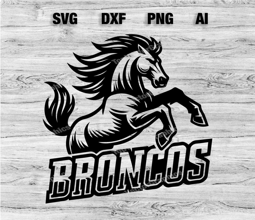 Broncos Sport Team Logo SVG, PNG, Dxf, Ai File | Baseball, Basketball ...
