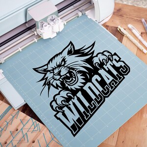 Wildcats School Sport Team Logo SVG, PNG, PDF, Ai, Dxf File Baseball ...