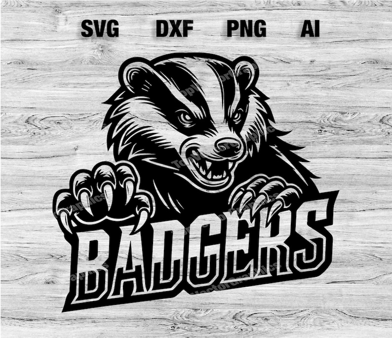 Badgers Sport Team Logo SVG, PNG, Dxf, Ai File | Baseball, Basketball ...