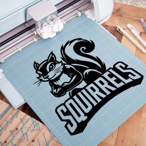 Squirrels Sports Team Logo SVG, PNG, Dxf, Ai File | Baseball ...