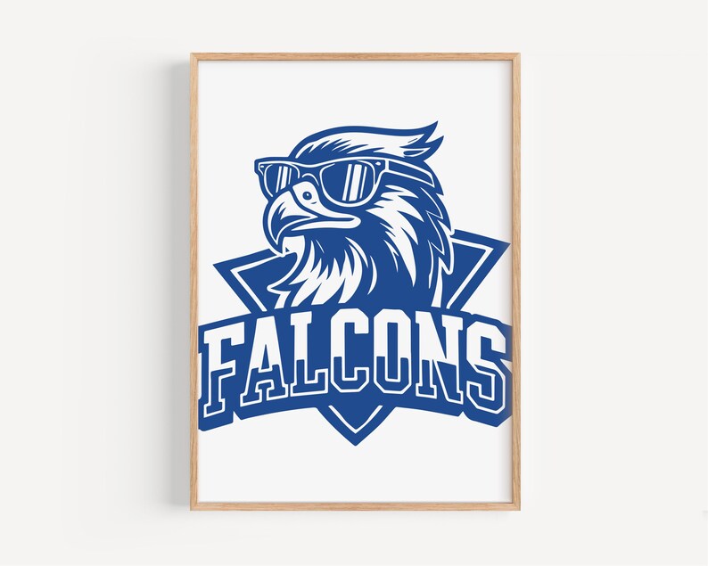 Falcons Sports Team Logo SVG, PNG, Dxf, Ai File | Baseball, Basketball ...