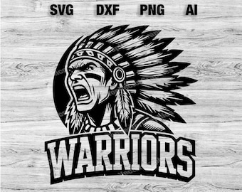 Warrior’s Sport Team Logo SVG, PNG, Dxf, Ai File | Baseball, Basketball ...