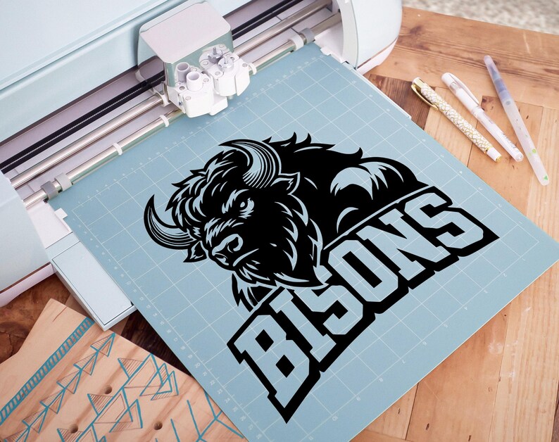 Bisons Sport Team Logo SVG, PNG, Dxf, Ai File | Baseball, Basketball ...